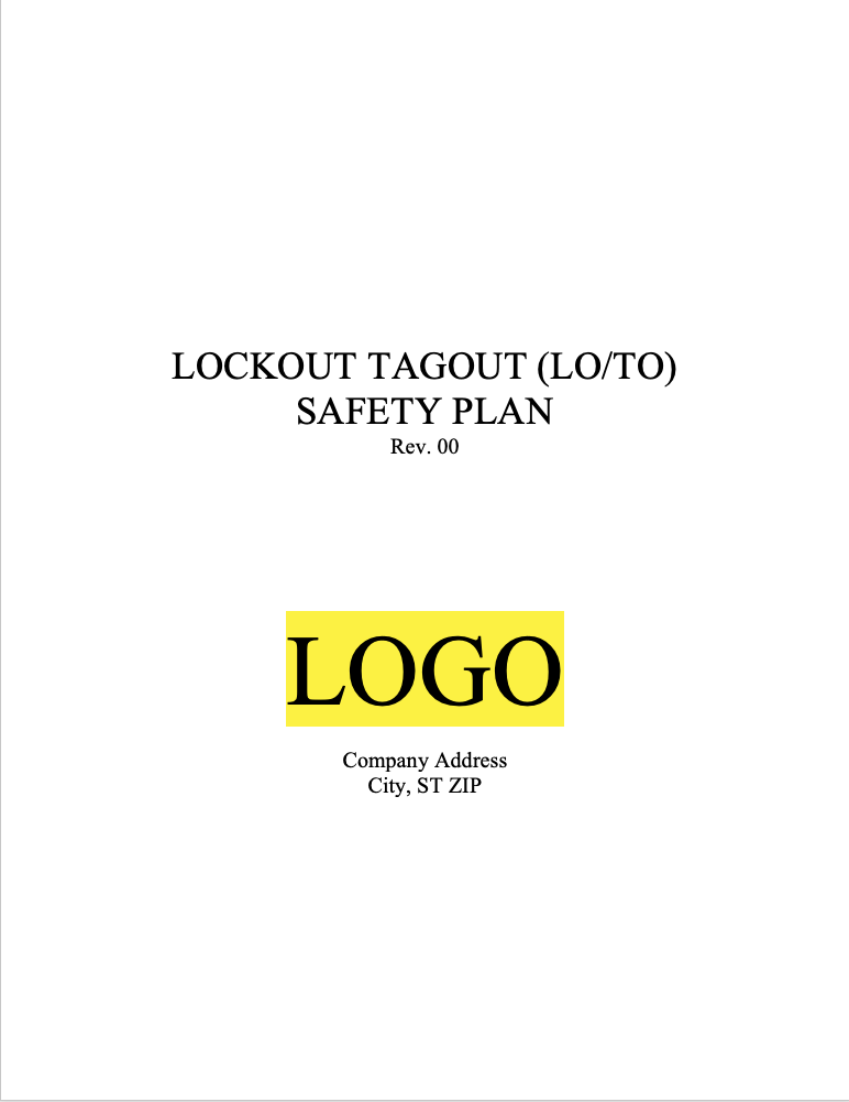 Lockout / Tagout Program - Template
